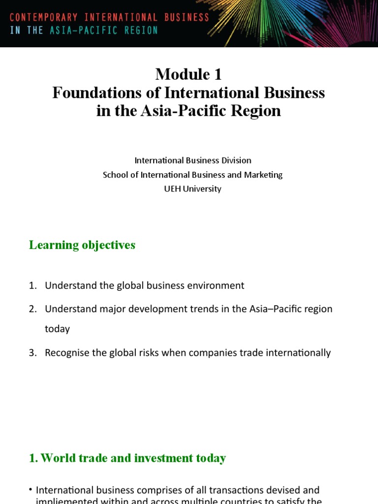 Module 1 Foundations of International Business in Asia Pacific | PDF | Asia | China