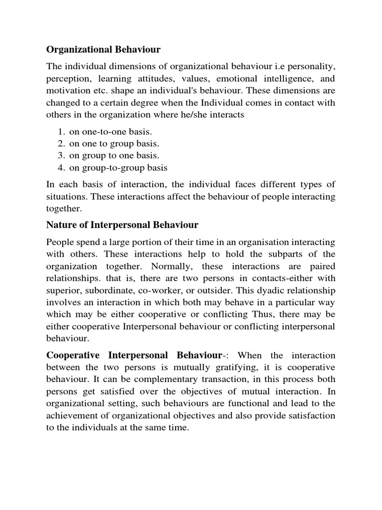 Interpersonal Analysis | PDF | Interpersonal Relationships ...