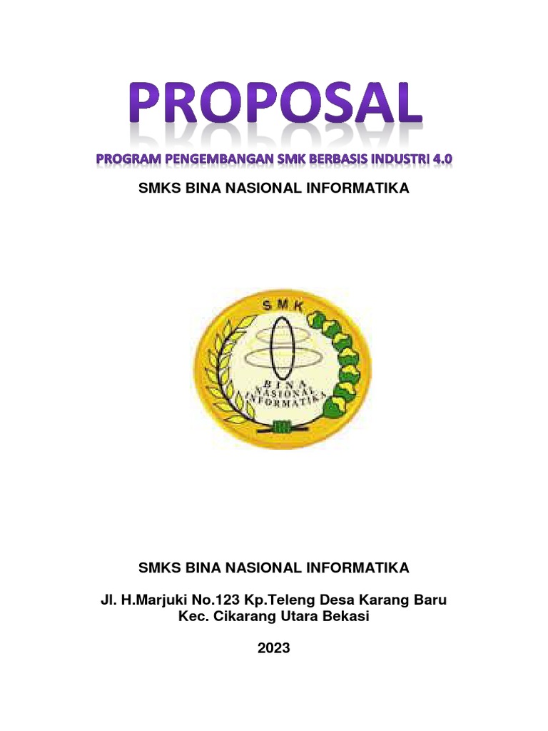 Proposal Pengembangan SMK Berbasis Industri | PDF