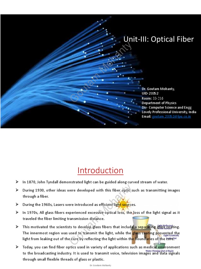 Fiber Optics | PDF | Optical Fiber | Dispersion (Optics)