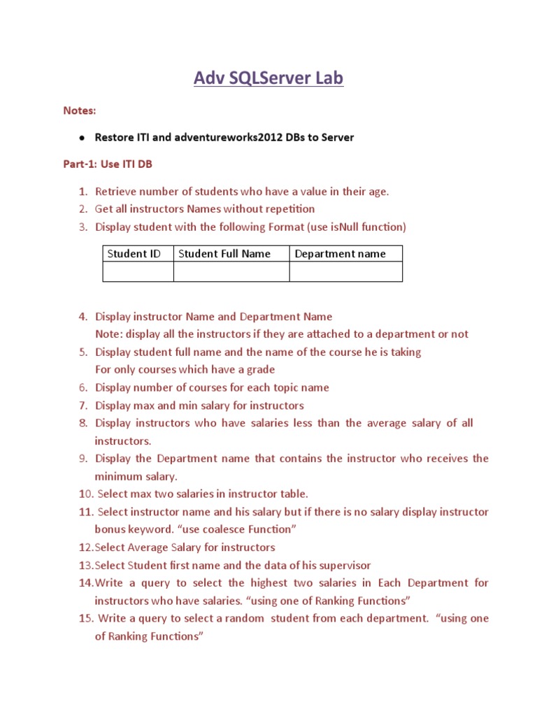 Lab 5 | Download Free PDF | Table (Database) | Information Retrieval