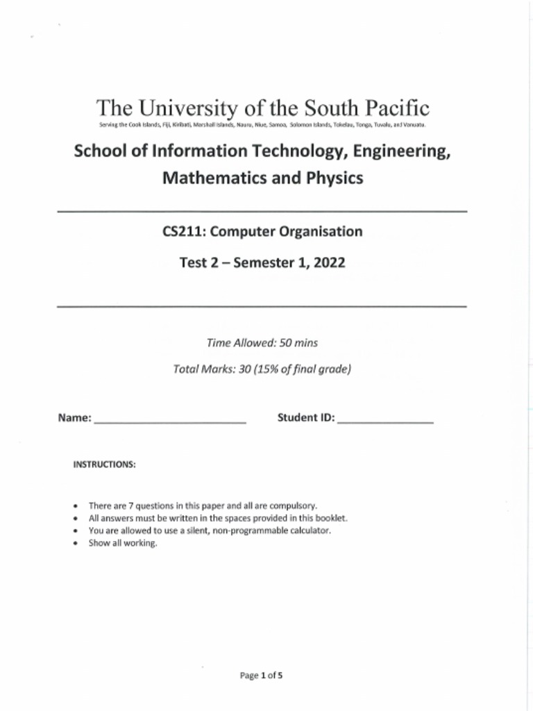 CS211 Test 2 Solution | PDF