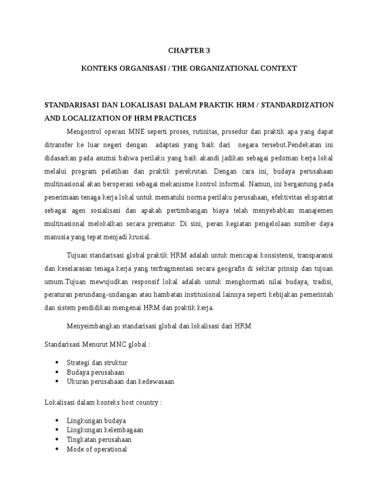 Resume IHRM CHAPTER 3 PDF | PDF