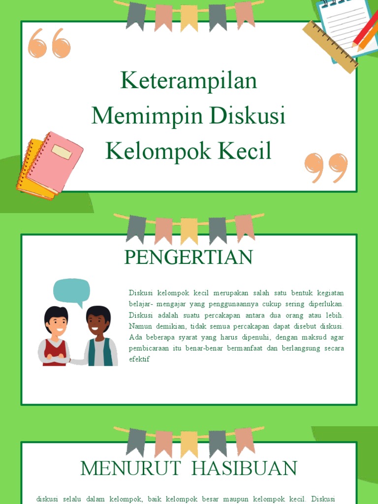 Keterampilan Memimpin Diskusi Kelompok Kecil | PDF