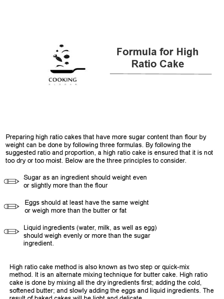 High Ratio Cake Baking Guide | PDF | Lifestyle