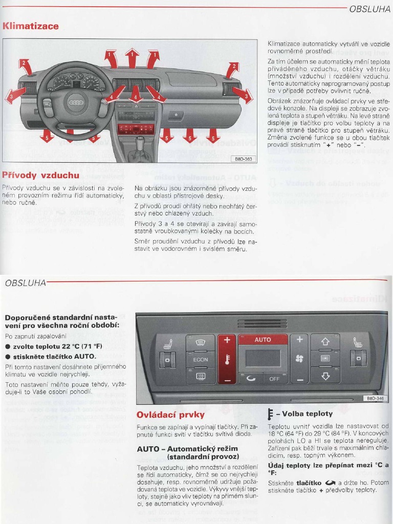 Navod Klimatizace AUDI A4 PDF | PDF