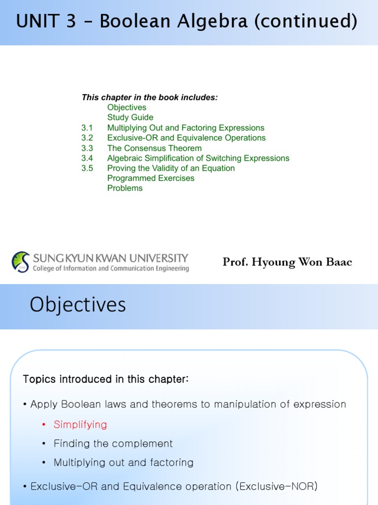 UNIT3 - Boolean Algebra (Continued) PDF | PDF | Boolean Algebra ... UNIT3 - Boolean Algebra (Continued) PDF | PDF | Boolean Algebra ...