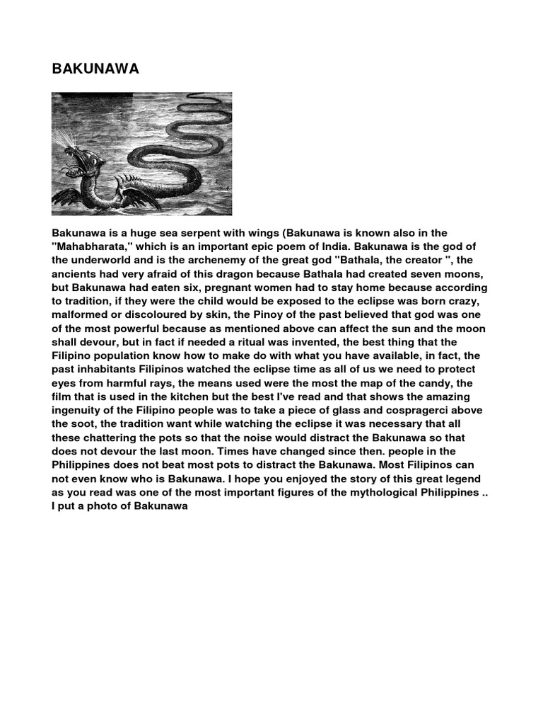 BAKUNAWA (English) | PDF