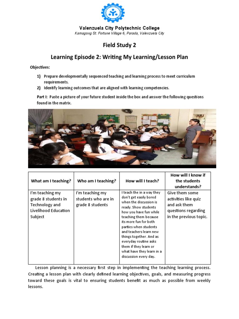 Fs2 Learning Julie Valdevieso Fsm 4d Pdf Lesson Plan Learning