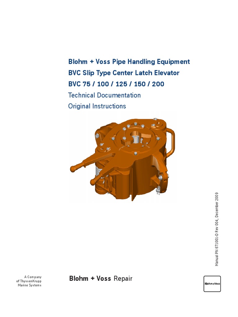 B+V-Manual - BVC75-200-Rev004-20052010 - ENG | PDF | Elevator | Pipe ...