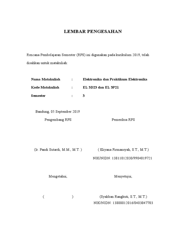 RPS Elektronika - Pandi Sutardi | PDF