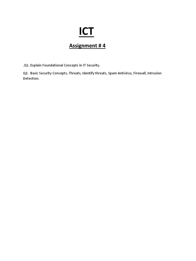 ICT Assignment # 4 PDF | PDF