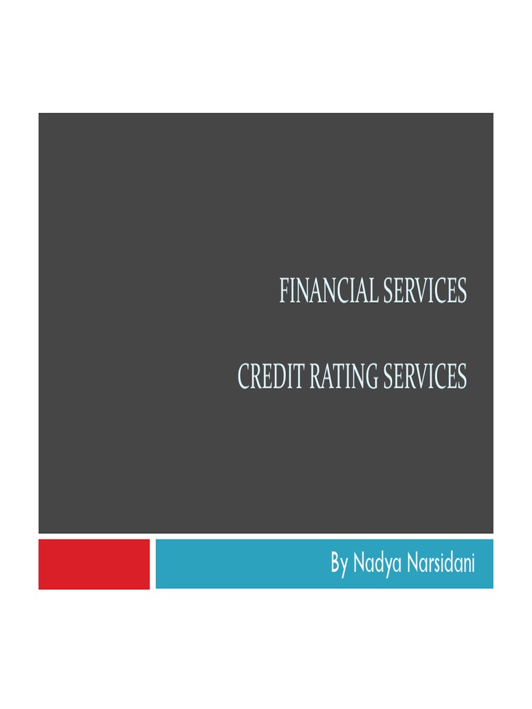 Understanding Credit Rating Services | PDF | Credit Rating Agency ...