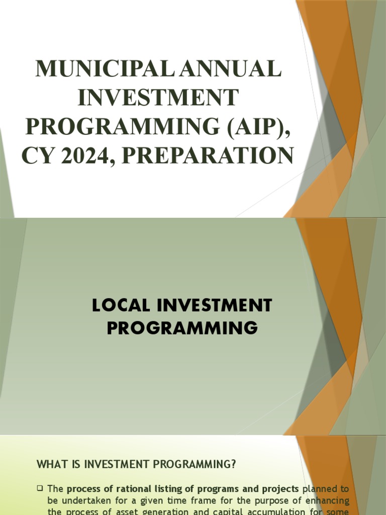 Investment Programming | PDF | Budget | Infrastructure