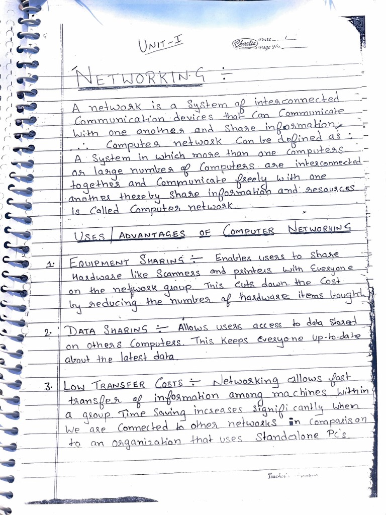 Unit 1 Computer Networks | PDF