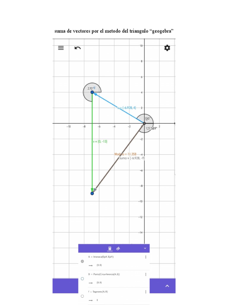 Suma de Vectores Por El Metodo Del Triangulo | PDF