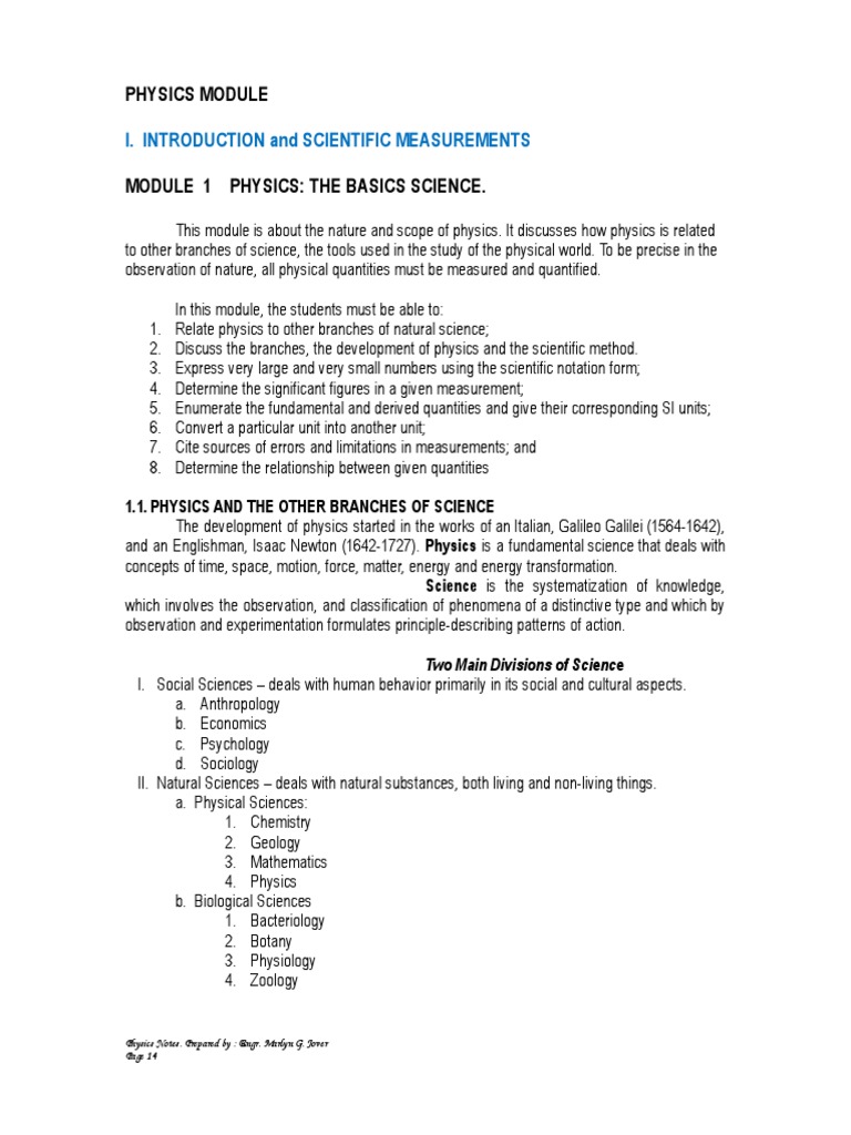 Physics Basics for Students | PDF | Density | Significant Figures