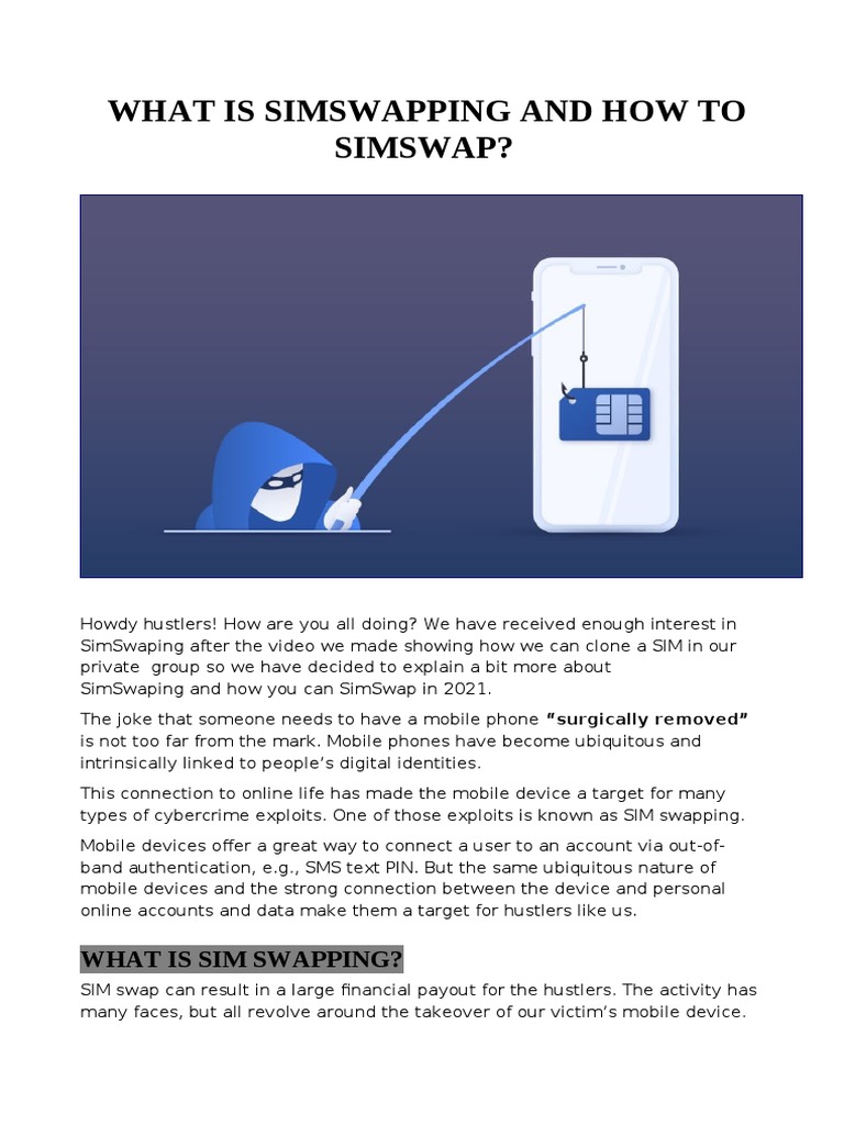 SIM Swap ?updated 2 | PDF | Phishing | Mobile Phones