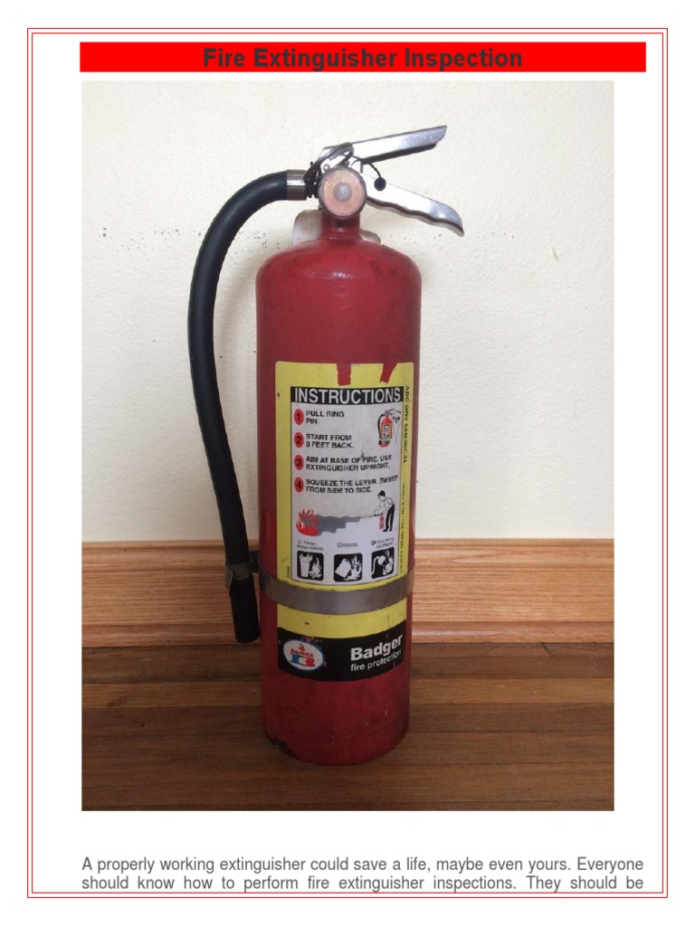 Monthly Fire Extinguisher Inspection Guide | PDF | Fires | Materials