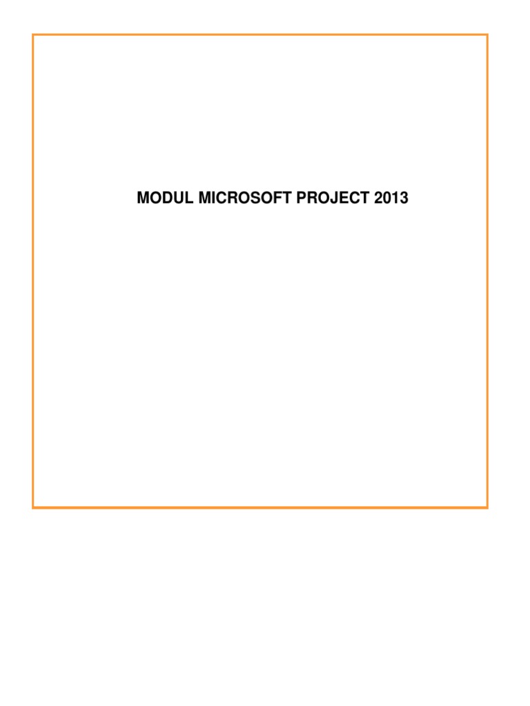Modul Dasar Ms Project 2013 | PDF