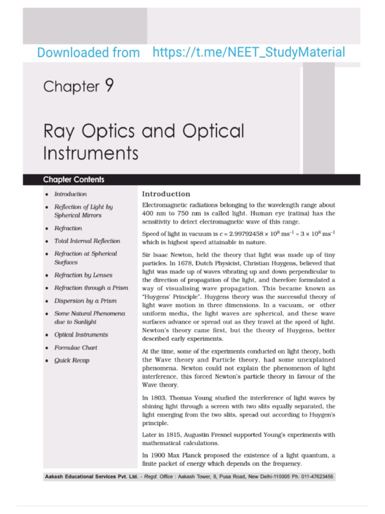 Aakash Physics Study Package 7 PDF | PDF