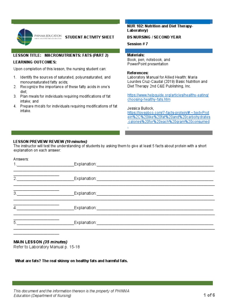Understanding Macronutrients: Fats (Part 2 | PDF | Fat | Vegetable Oil
