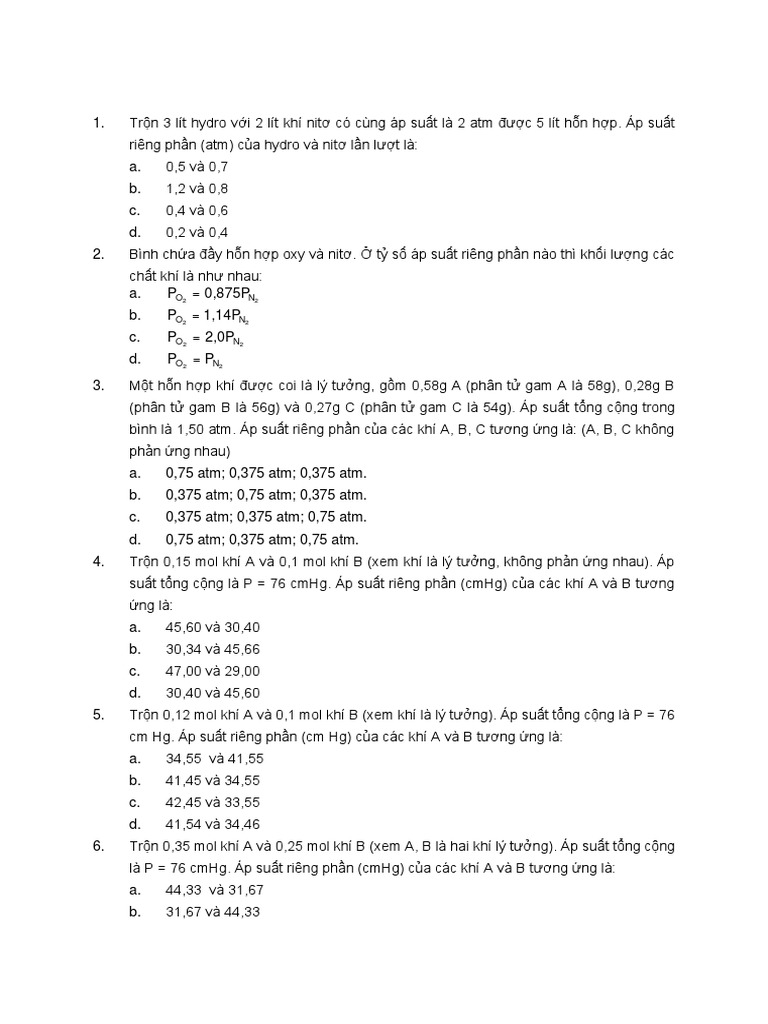 Bai Tap Hóa Dai Cuong | PDF