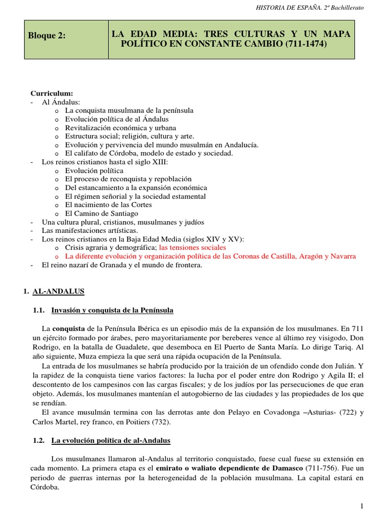 Bloque 2 Edad Media Descargar Gratis Pdf Al Andalus Edades Medias