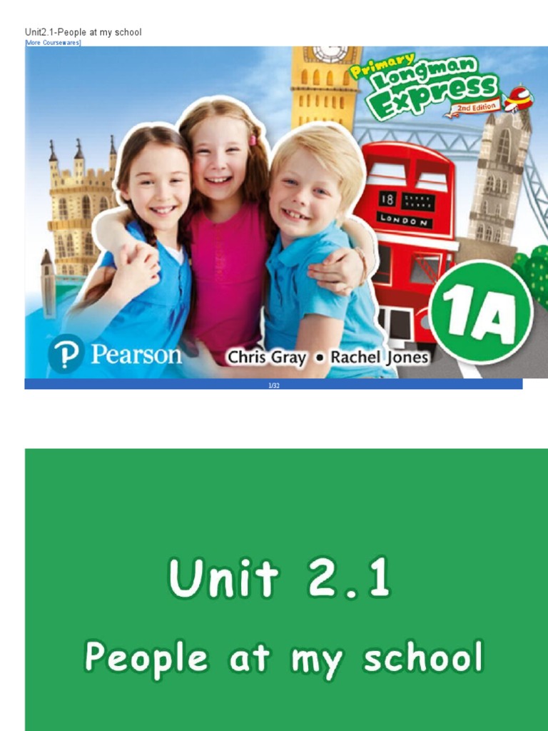 Unit2.1-People at My School | PDF