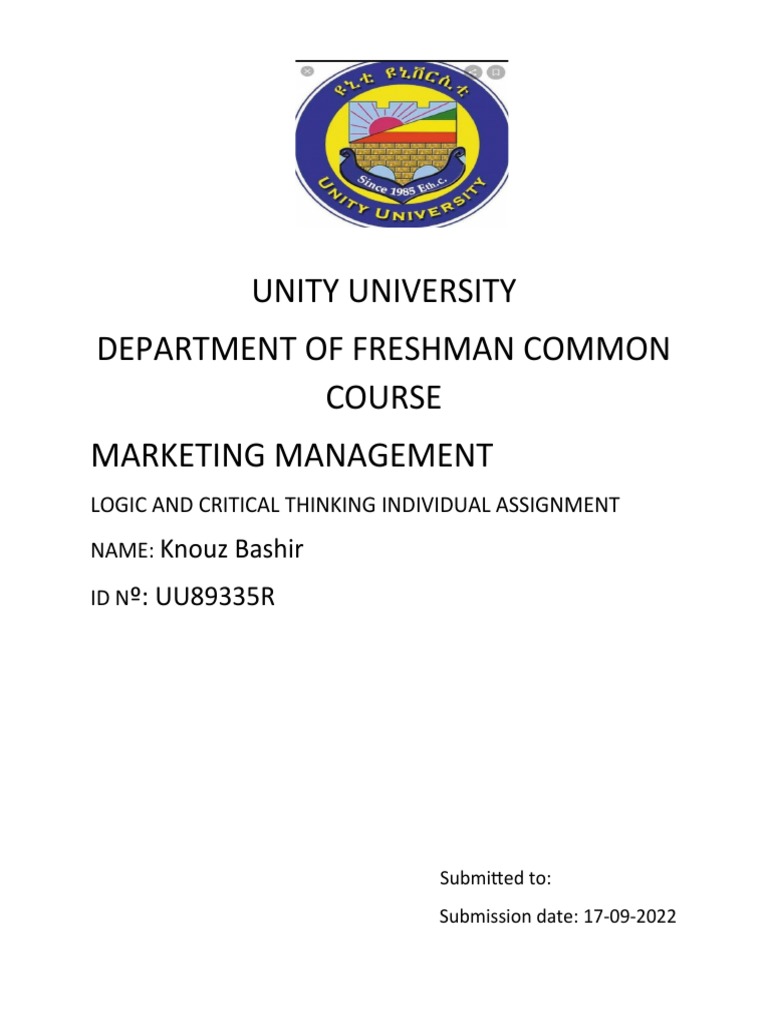 UNITY UNIVERSITY Knouz | PDF