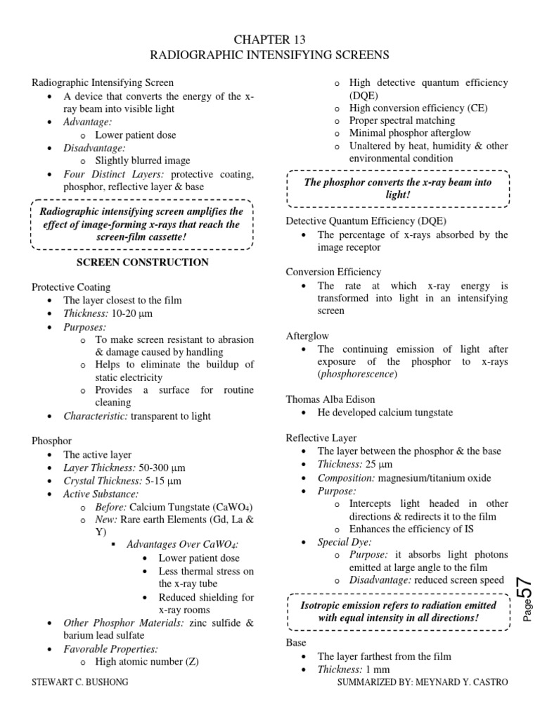 Chapter 13 Radiographic Intensifying Screen | PDF | Radiography | X Ray