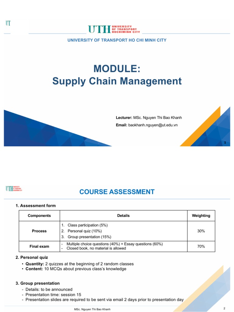 SCM - Slide - Chapter 1 - Student | PDF | Supply Chain | Supply Chain ...