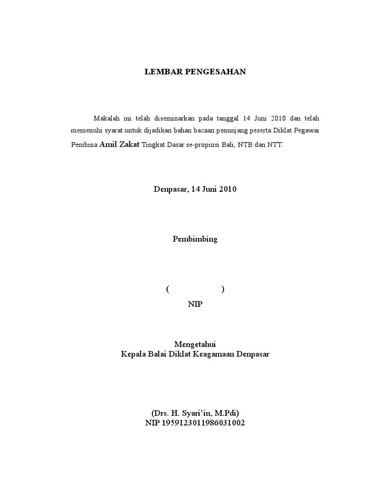 Lembar Pengesahan | PDF