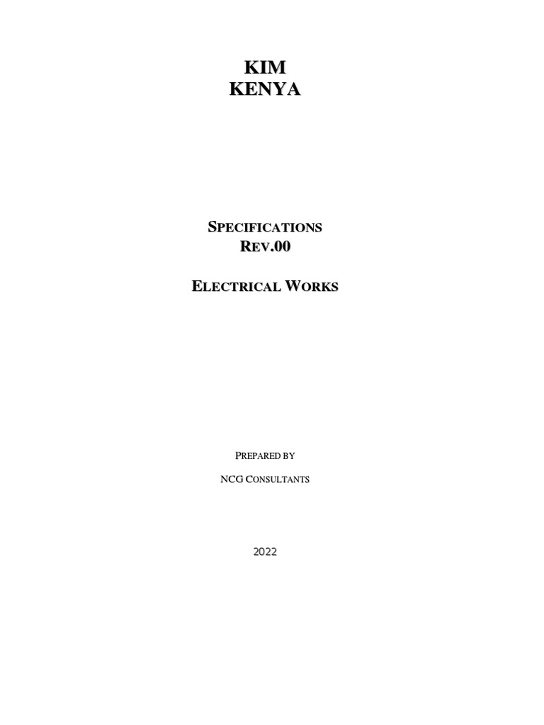 Elec Specifications PDF | PDF