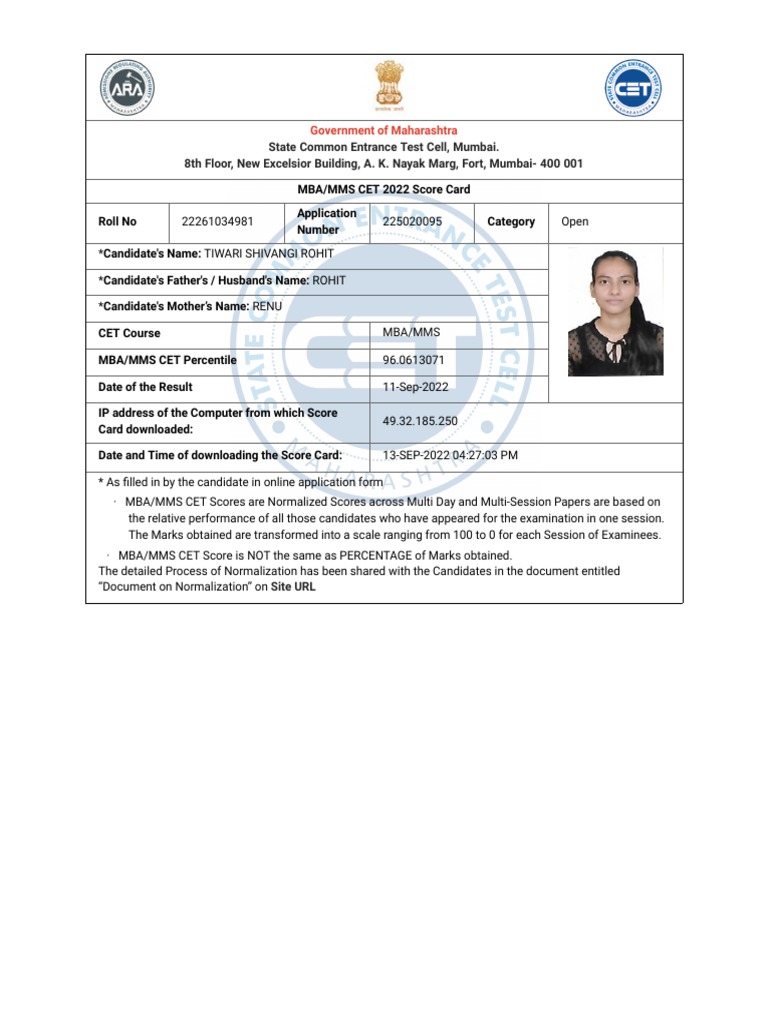 Score Cards - Candidate Login PDF | PDF