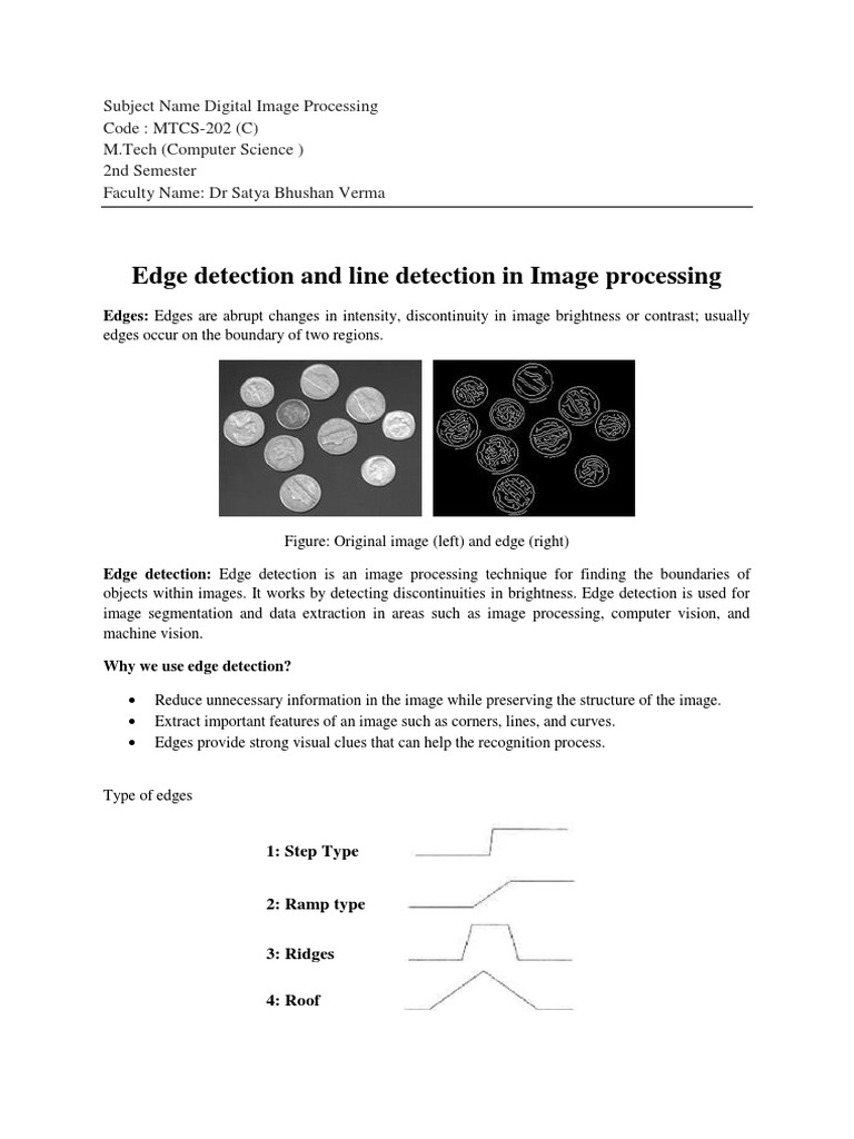 Edge Detection PDF | Download Free PDF | Image Processing | Telecommunications Engineering