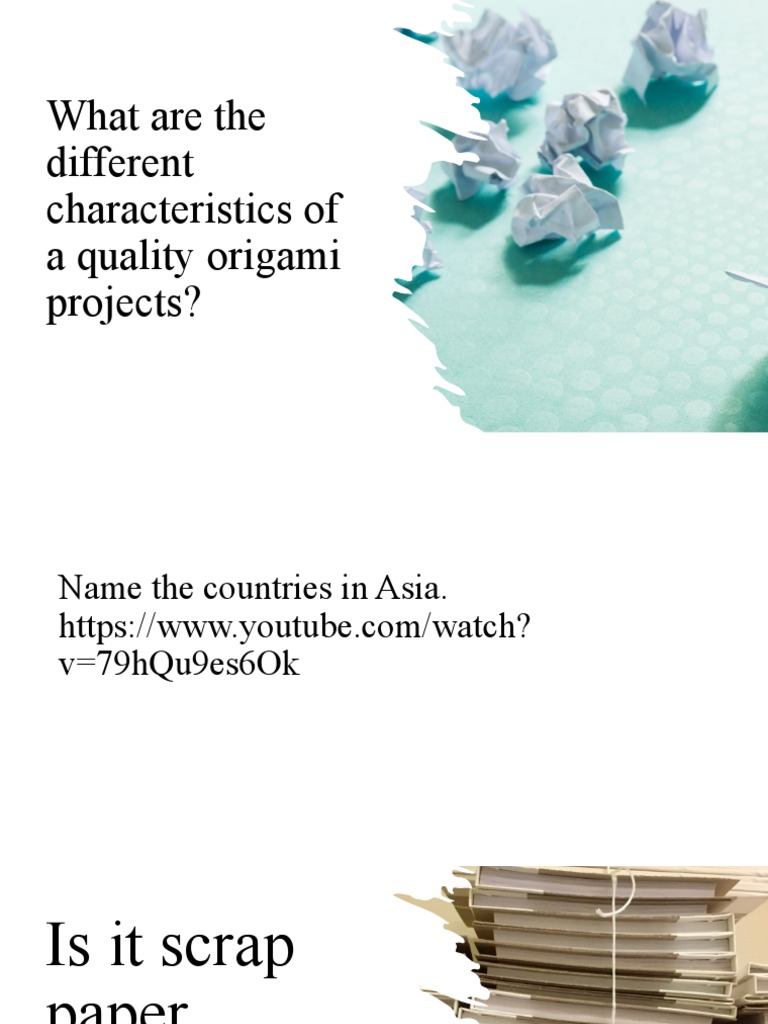 Week 3 PPT Day 1 | PDF | Paper | Crafts