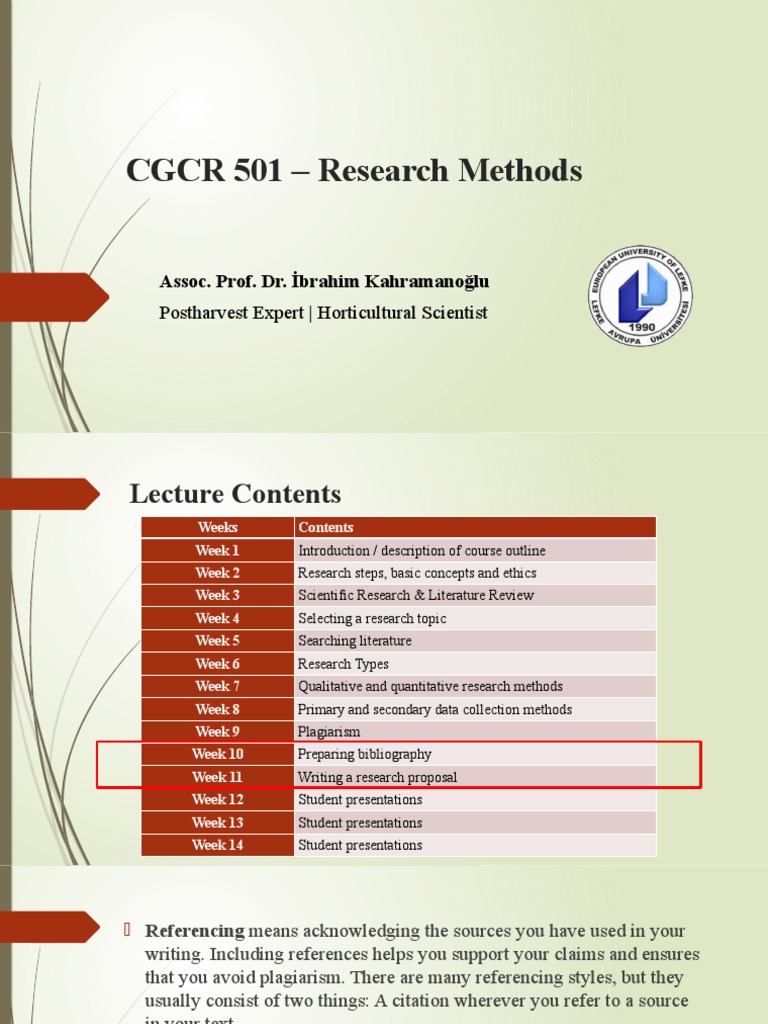 CGCR 501 - Lecture 10-11 | PDF | Note (Typography) | Citation