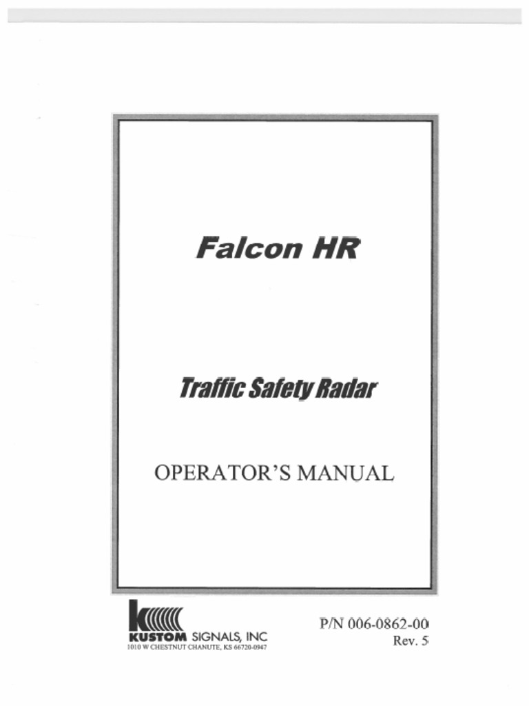 Falcon HR Traffic Safety RADAR | PDF