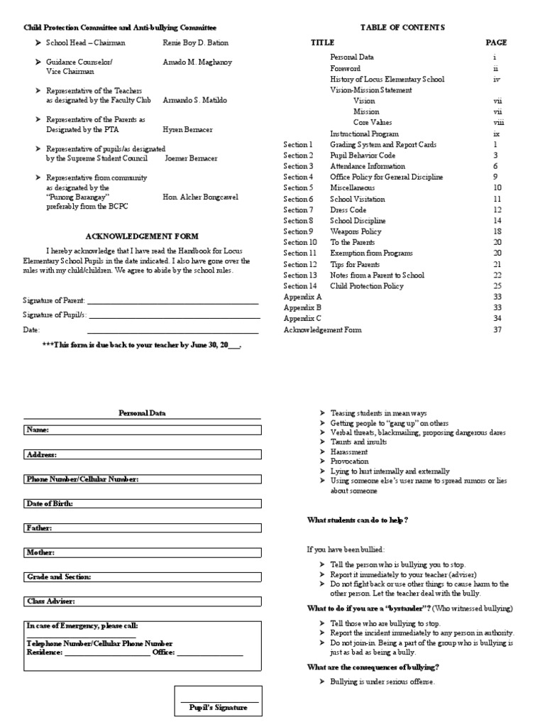 A Comprehensive Guide to Promoting Positive Behavior and Preventing Bullying at Locus Elementary ...