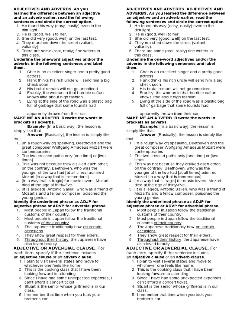 Understanding Adjectives and Adverbs | PDF | Semantic Units | Language Mechanics
