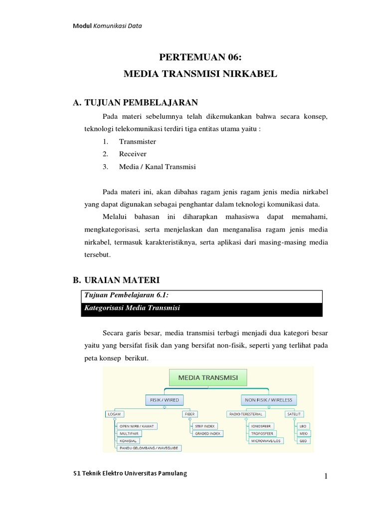 Media Transmisi Nirkabel dalam Komunikasi | PDF | Teknologi & Rekayasa
