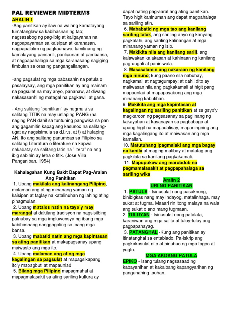 Pal Reviewer | PDF