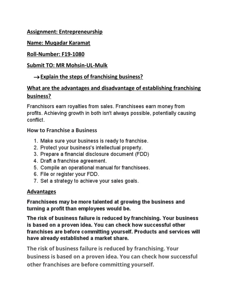 Franchising Opportunities and Challenges: An Analysis of the Key Steps ...