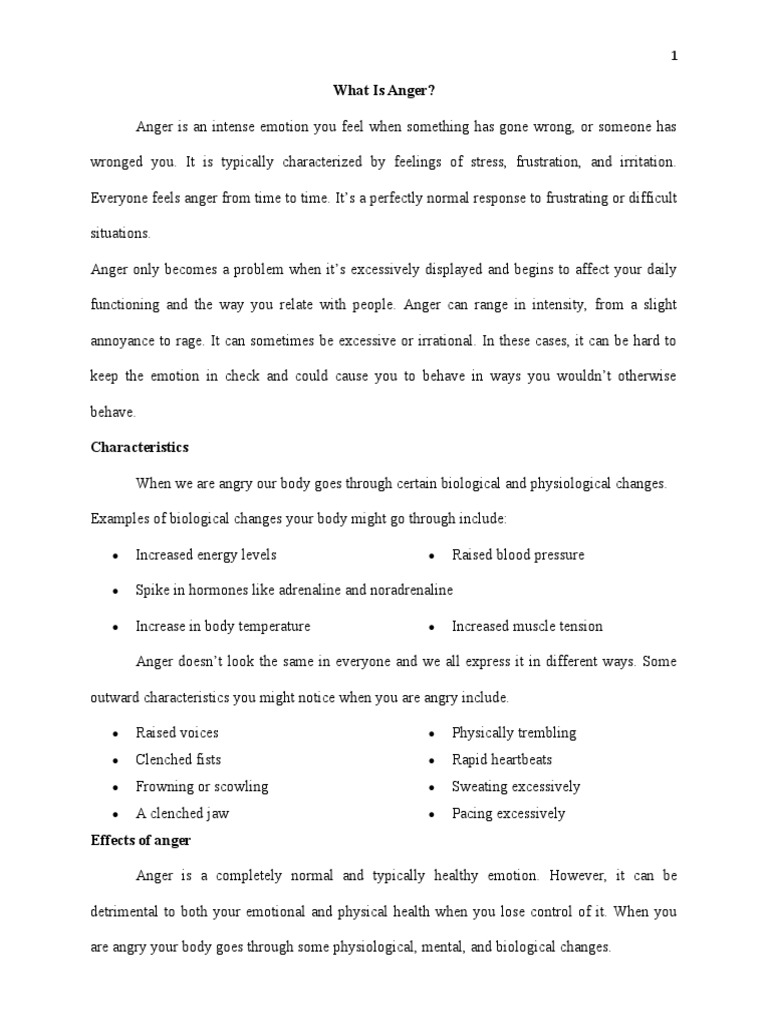 Anger and Anger Management | PDF | Anger | Thought Anger and Anger Management | PDF | Anger | Thought