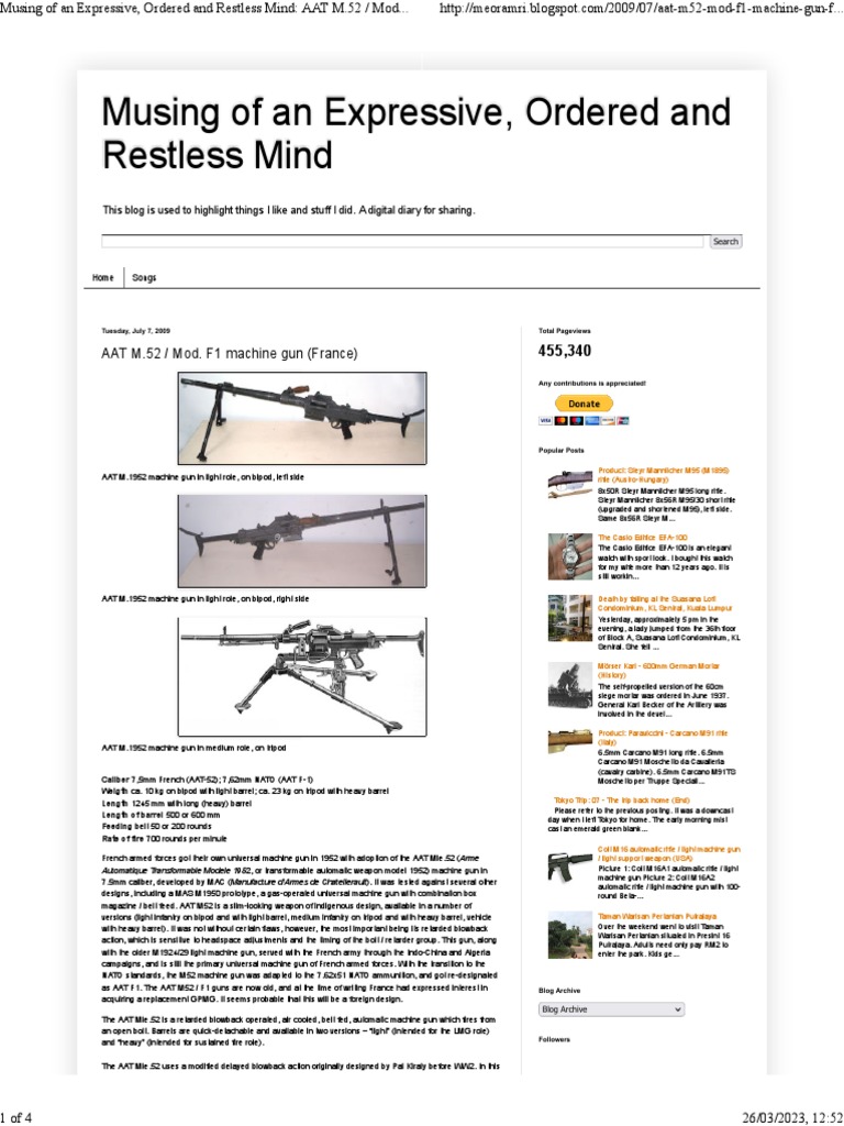 Musing of An Expressive, Ordered and Restless Mind AAT M.52 - Mod. F1 ...