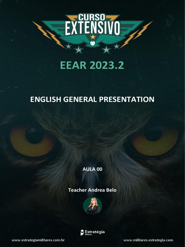 Aula 00 - English General Presentation - EEAR 20232 | PDF