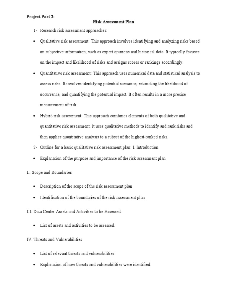 Data Center Risk Assessment Plan | PDF | Risk Assessment | Risk