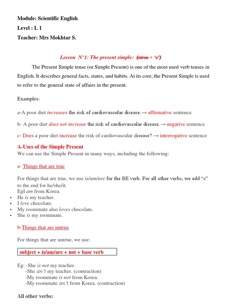 Les Cours Anglais | PDF | Flowers | Adjective