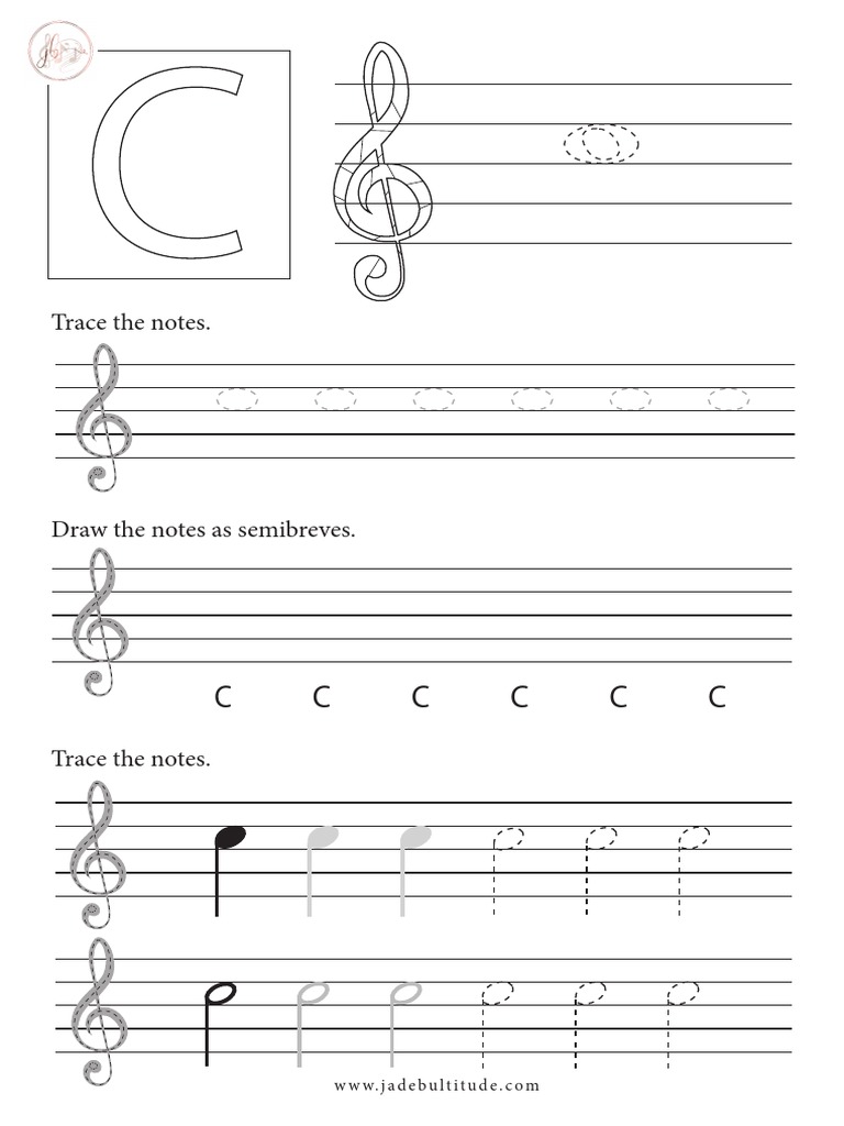 Learning Notes - Treble Clef - C (High) | PDF